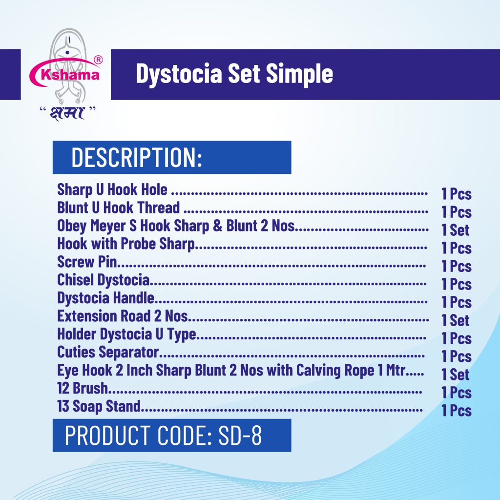 Gynecology Dystocia Set Simple for Veterinary Stainless-Steel ...