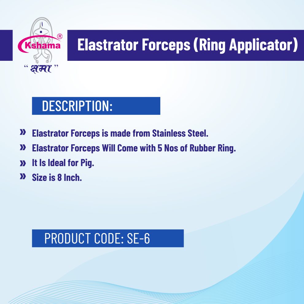 Elastrator Forceps I Ring Applicator With 50 Ring I Veterinary Surgical ...